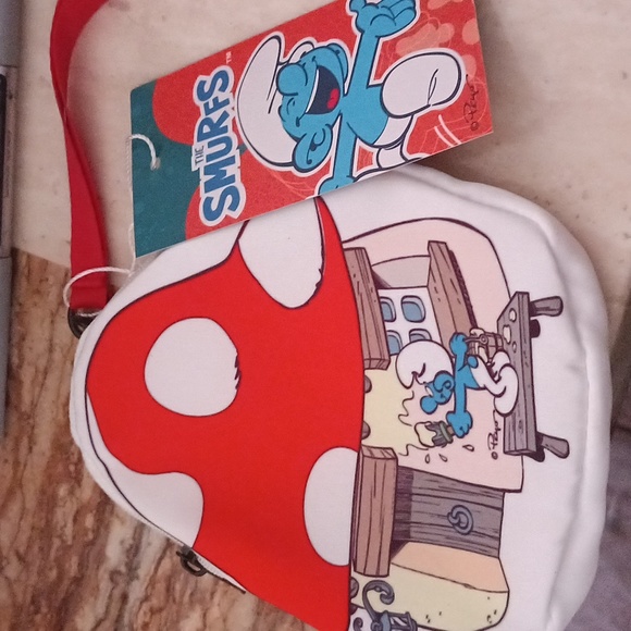 The Smurfs | Bags | The Smurfs Cartoon Print Coin Purse | Poshmark